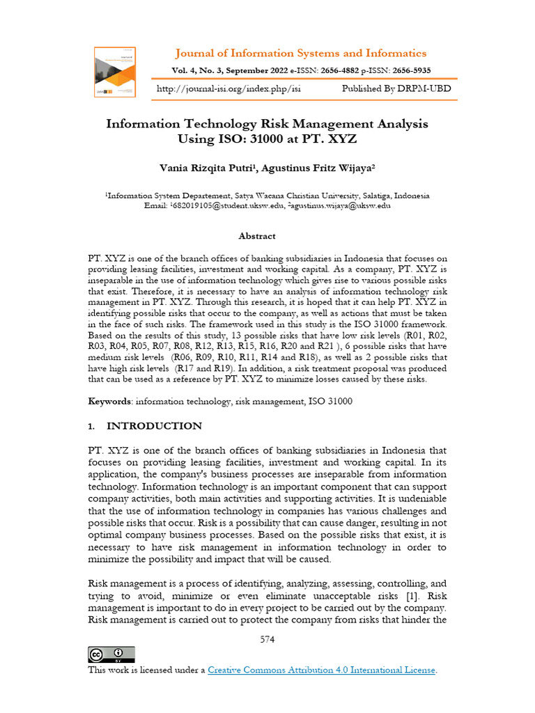 Information Technology Risk Management Analysis Us | PDF | Risk | Risk ...