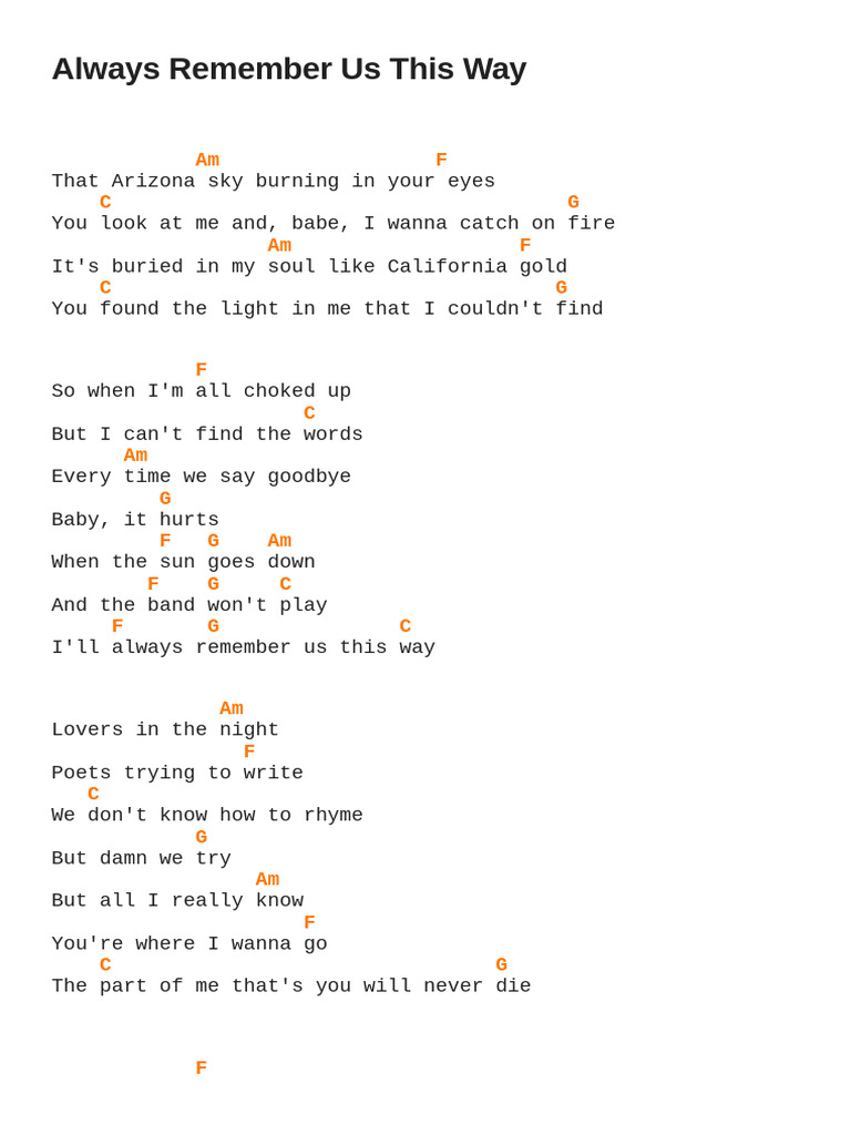 Remembering Us Through Song Lyrics | PDF
