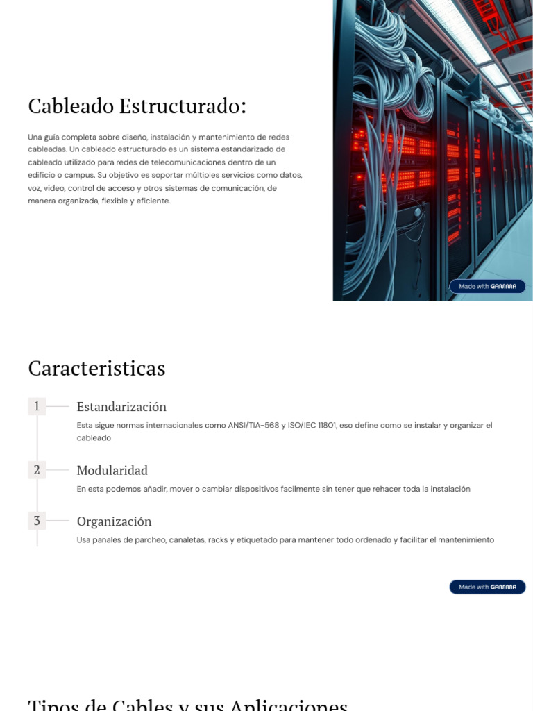 Guía de Cableado Estructurado Eficiente | PDF | Fibra óptica | Cable ...
