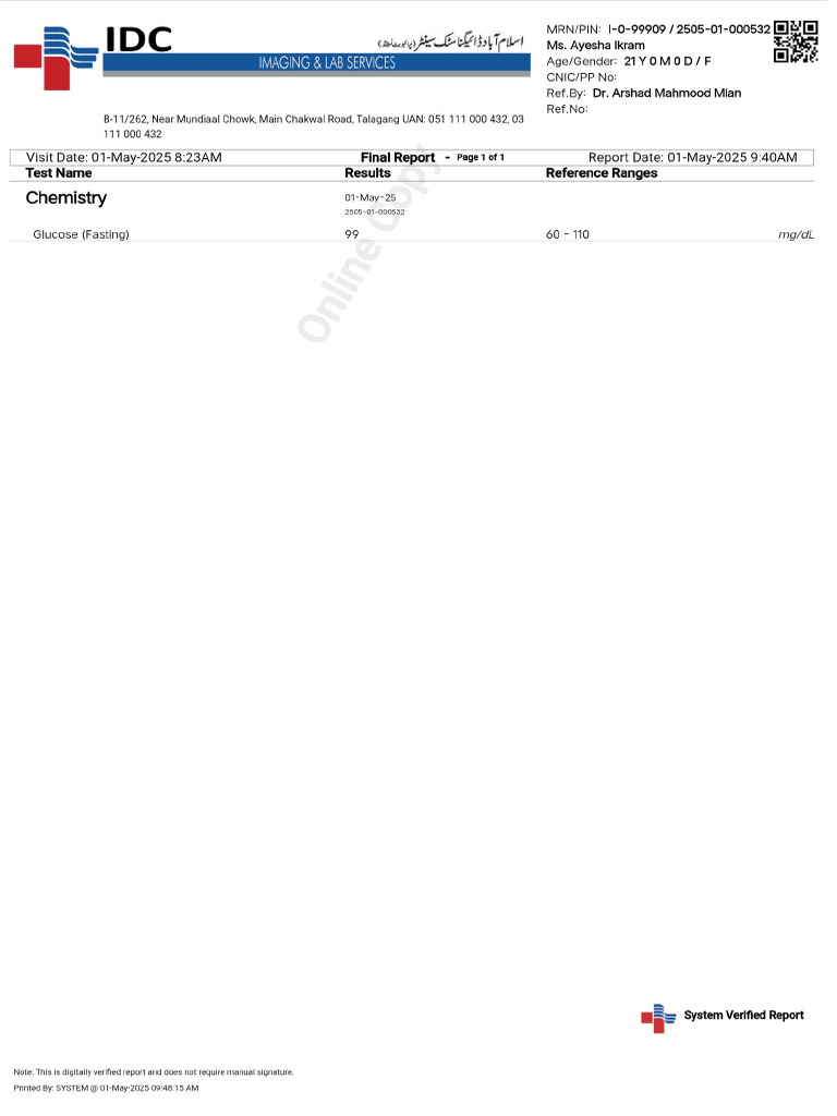 Patient Report PDF | PDF