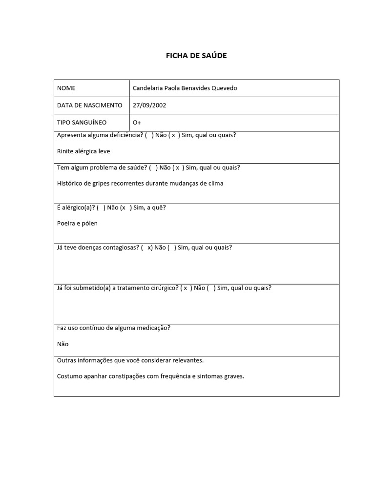 Ficha de Sade | PDF