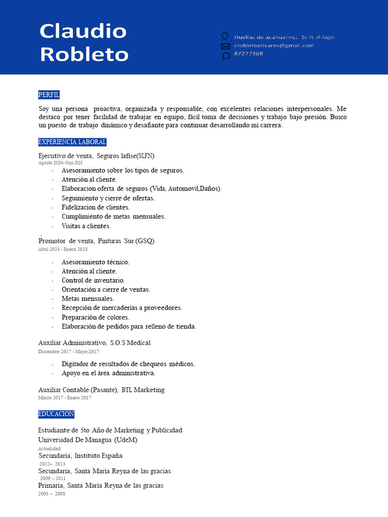 CV Claudio R. 2025 | PDF