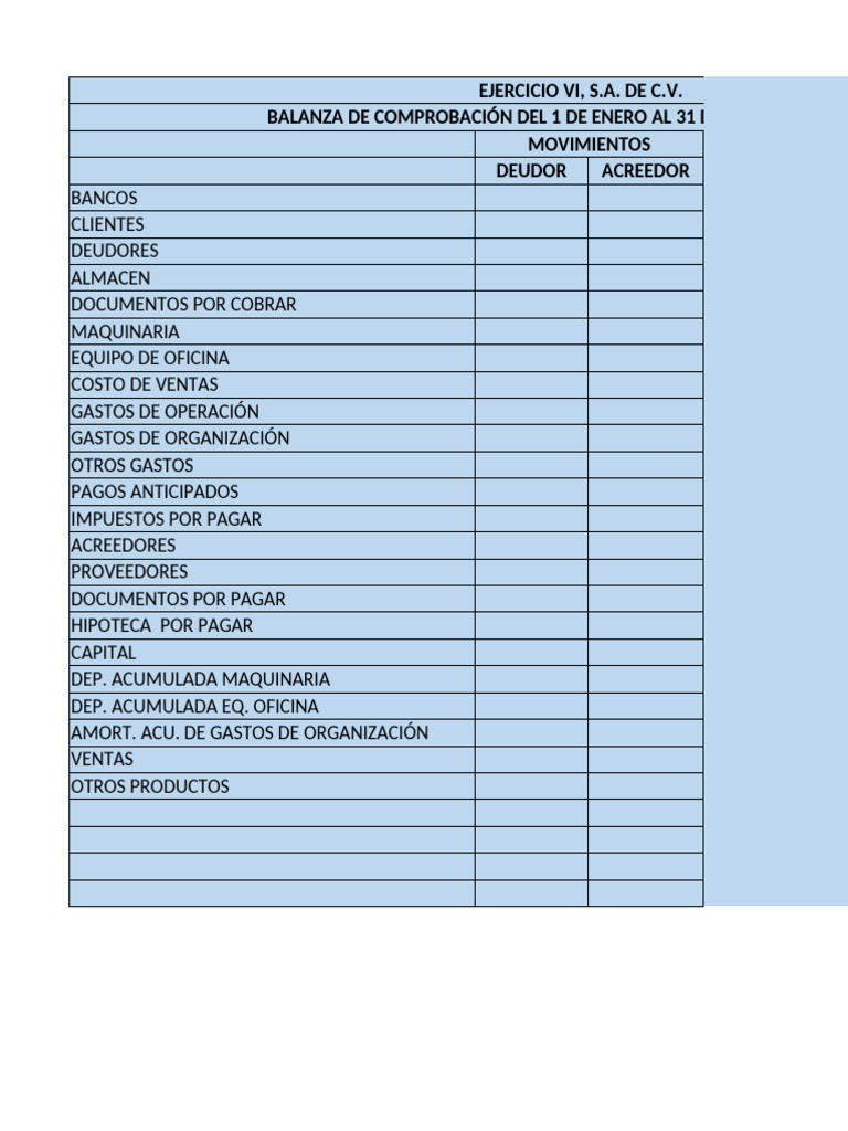 JOSÉ JESUS BAZAN. Ejercicio VI | PDF | Contabilidad | Servicios financieros