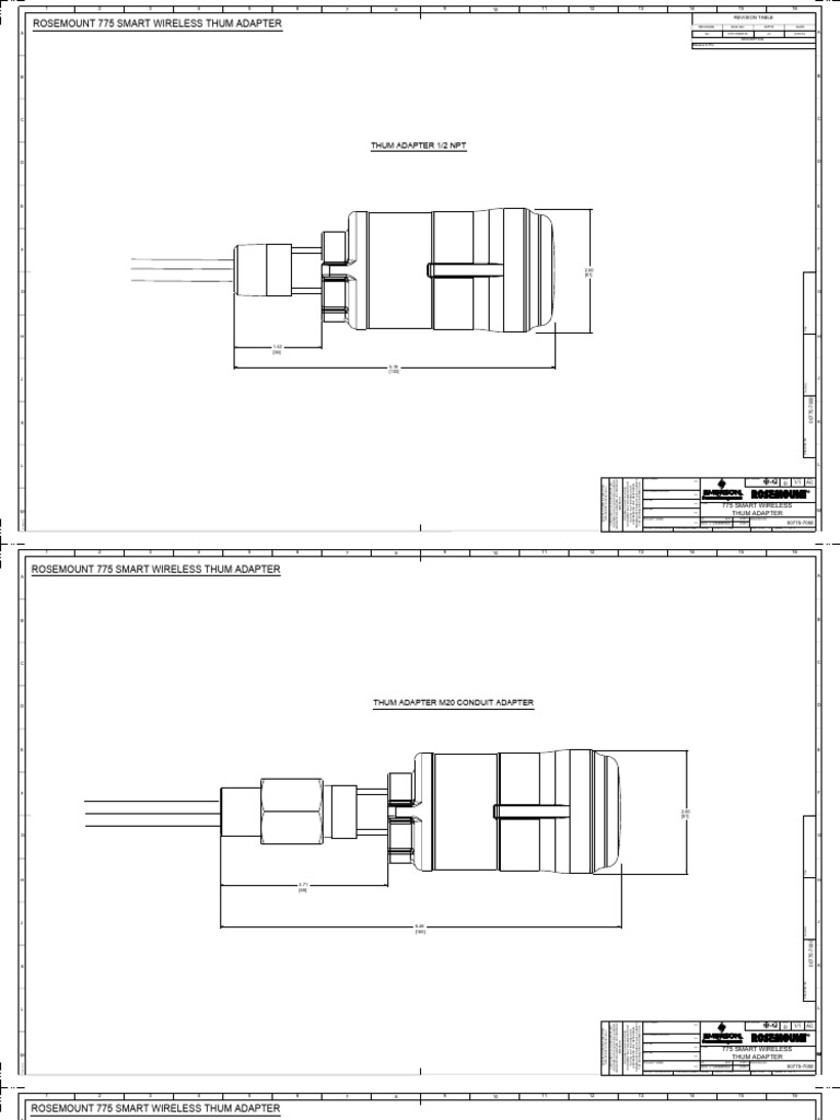 Type+1+Drawing +775+SmartWireless+THUM+Adapter,+2D+PDF | PDF