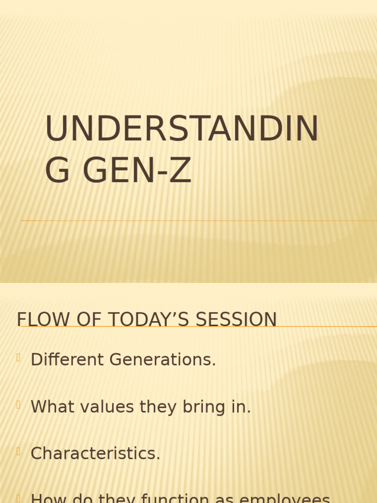 Understanding Gen-Z | PDF
