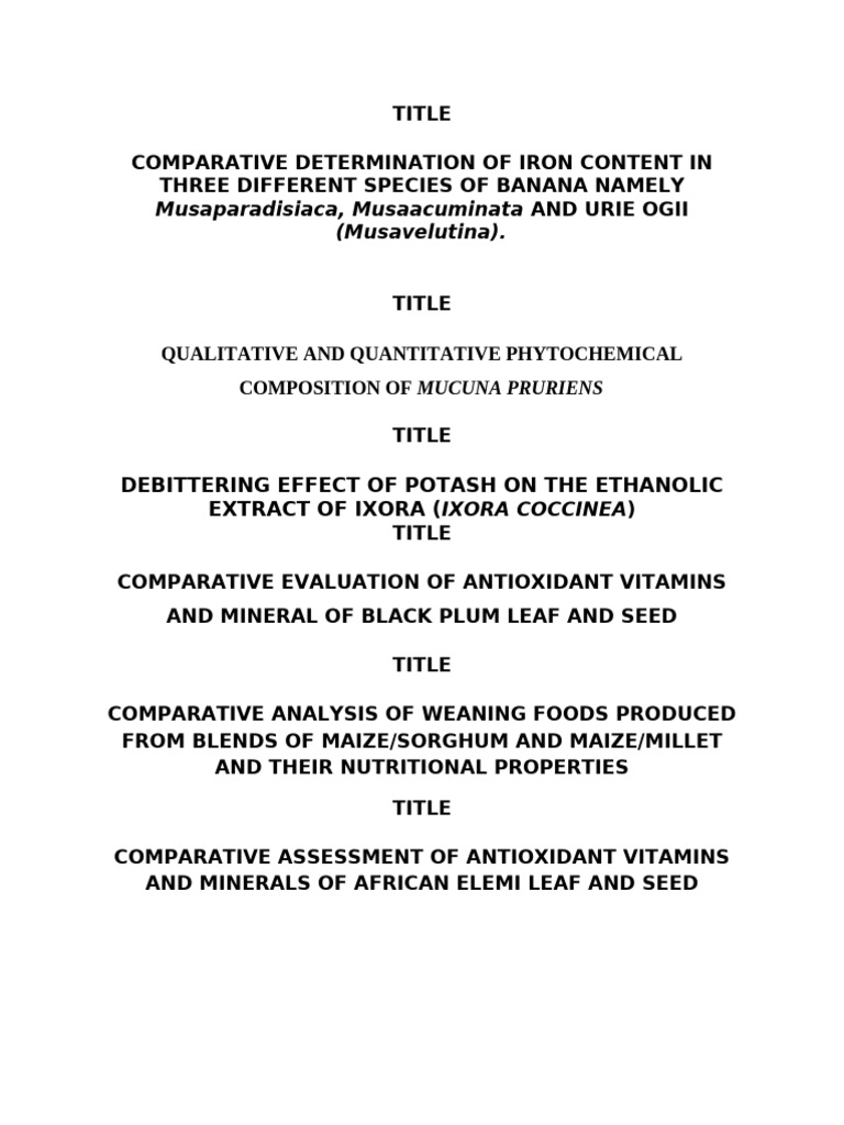 Biochemistry Project Ntopics | PDF