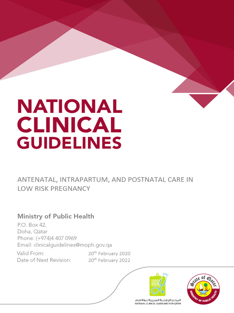 Antenatal, Intrapartum and Postnatal Care in Low Risk Pregnancy | PDF ...