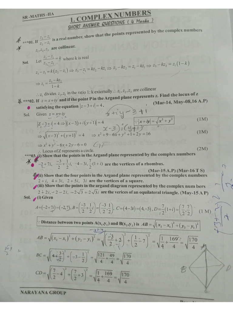 Math 2A SAQ's 4M | PDF