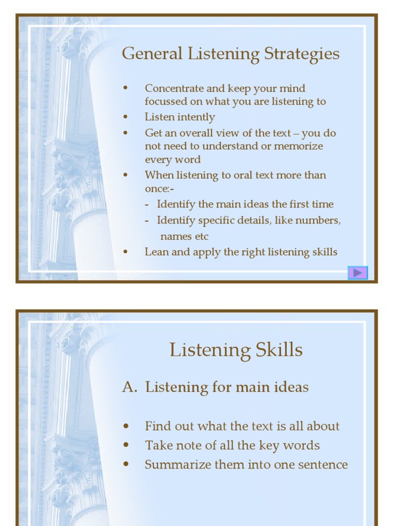Effective Listening Strategies Explained | PDF | Interpretation (Logic ...