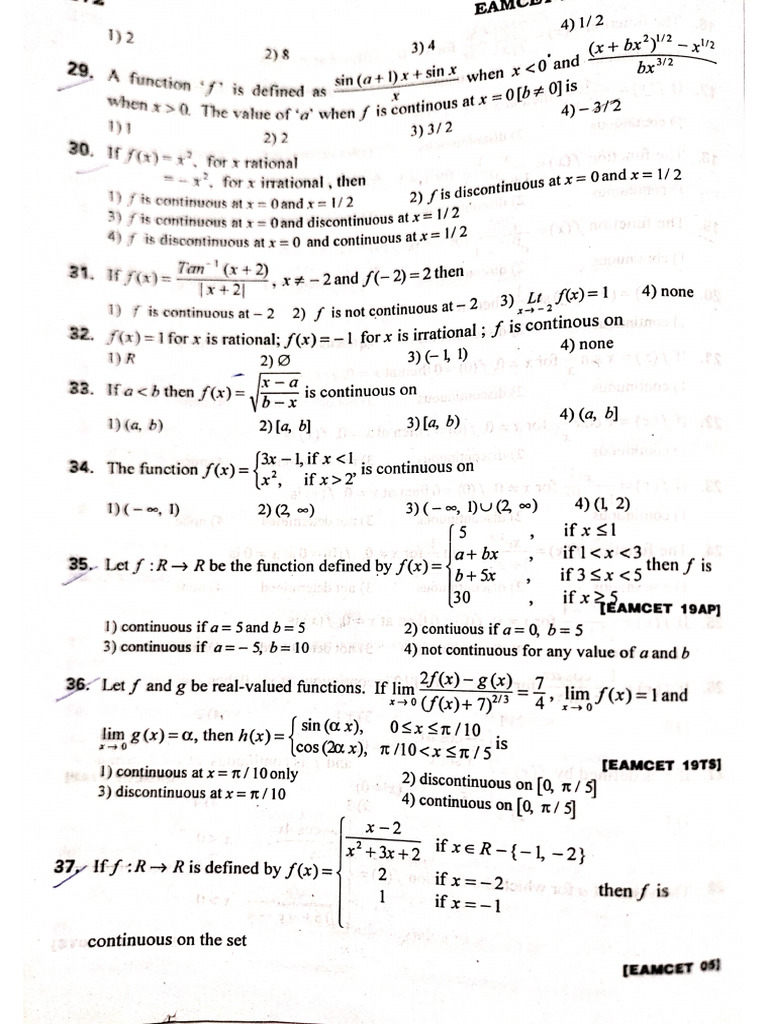 Continuity Qns Jee | PDF
