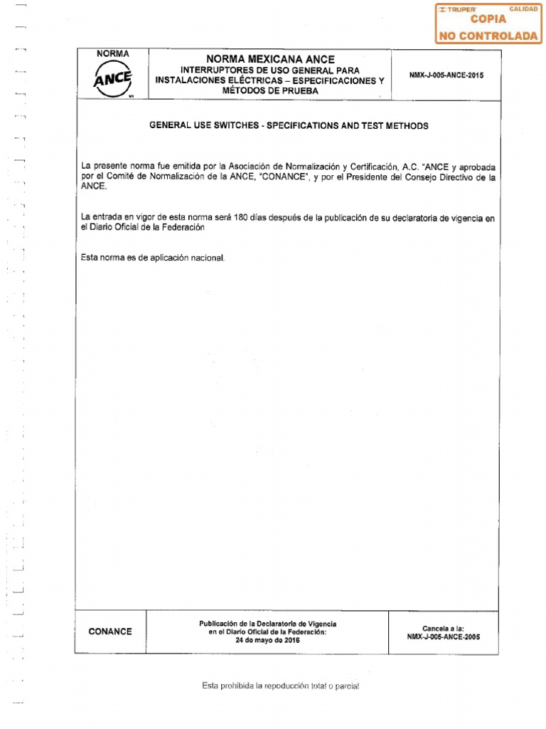 NMX J 005 Ance 2018 | PDF