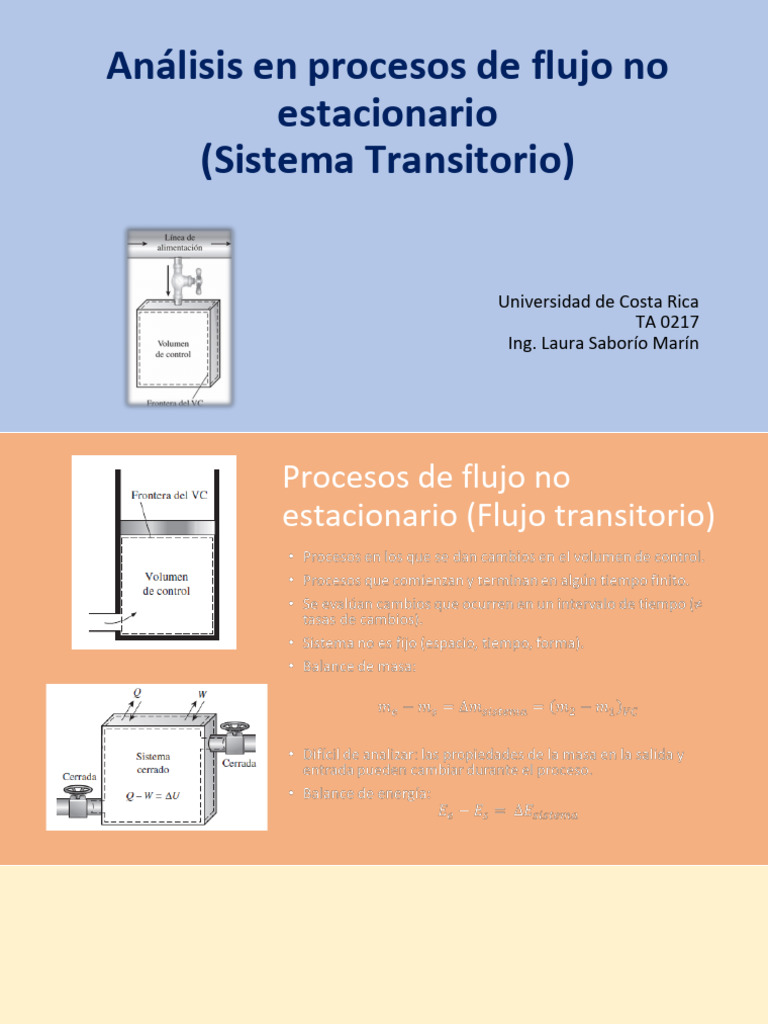 Clase 9. Sistemas Transitorios 2025 | PDF | Calor | Flujo