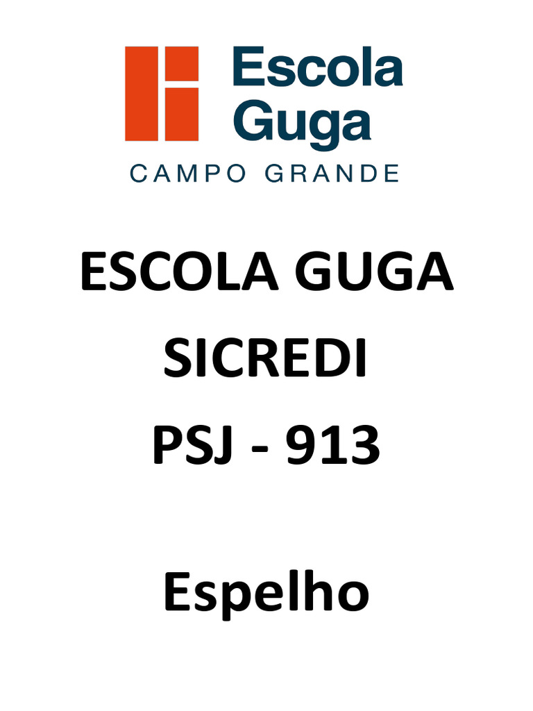 Capa Espelho PSJ Sicredi | PDF