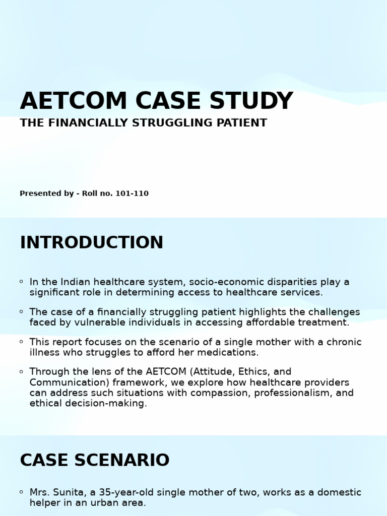 Aetcom Case Study | PDF | Equity (Economics) | Health Equity