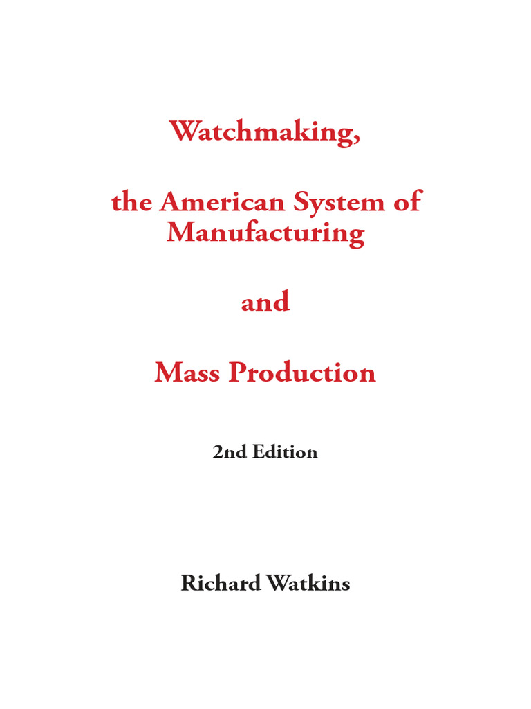 Watchmaking and Mass Production Insights | PDF | Consumer Price Index ...