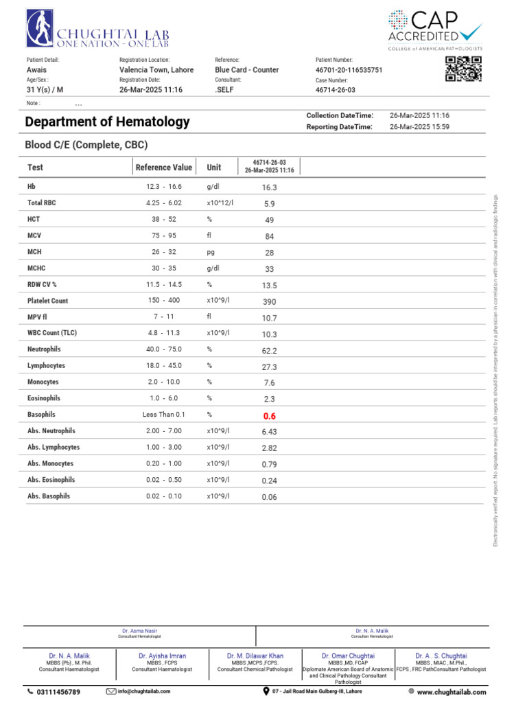 Department of Hematology: Blood C/E (Complete, CBC) | PDF | Pathology ...