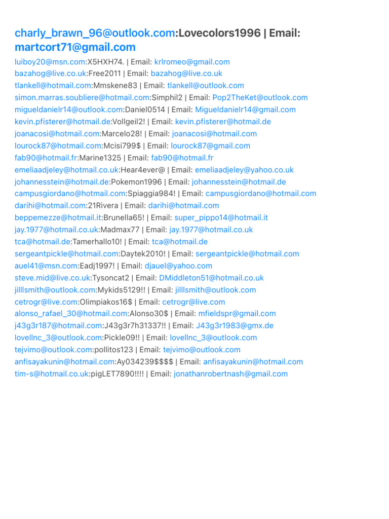 Charly - Brawn - 96@outlook - Com-Lovecolors1996 - Email - Martcort71@ | PDF