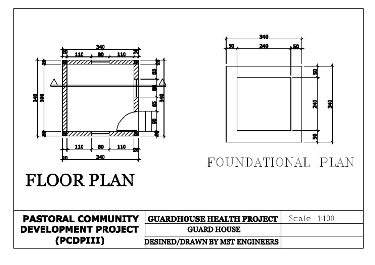 Floor & Foundation Plan (Guard House) | PDF
