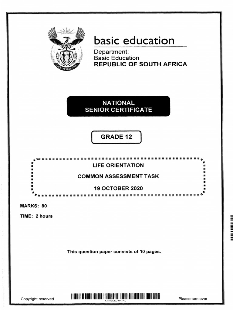 Grade 12 Past Papers 2020 Download | PDF