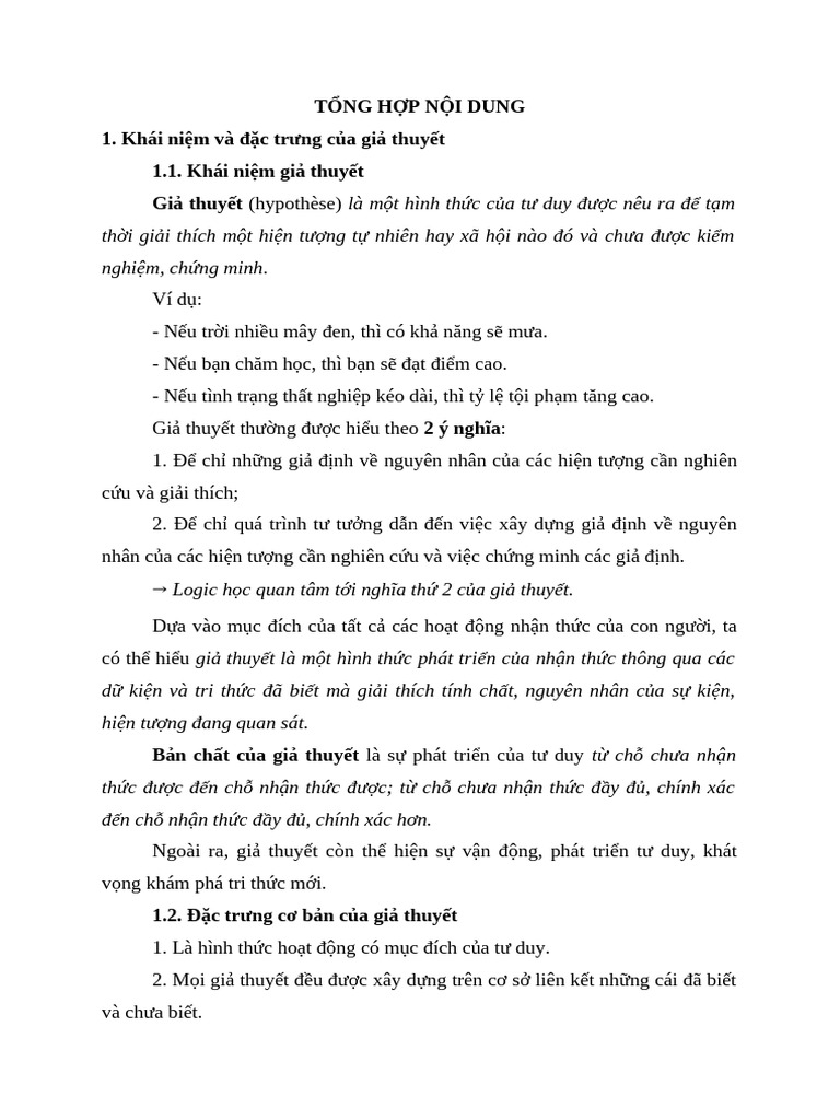 (LGH) T NG H P N I Dung | PDF