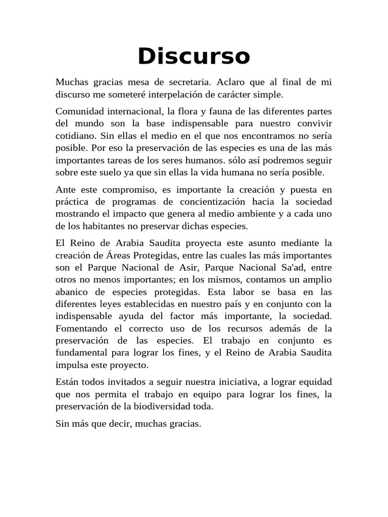 Discurso ONU | PDF