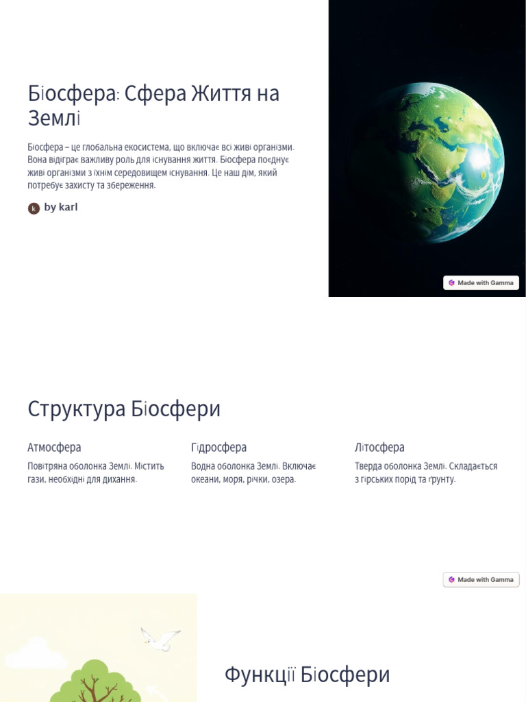 Biosfera Sfera Zhittya Na Zemli | PDF