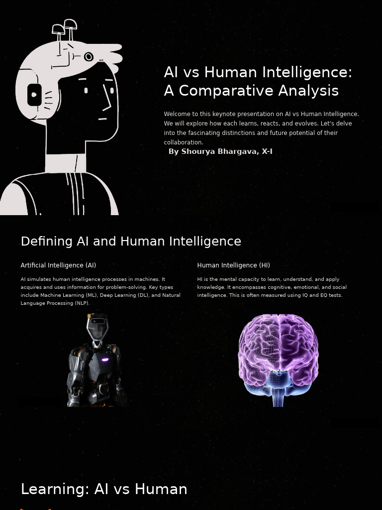 AI and Human Intelligence Comparison | PDF | Intelligence (AI ...