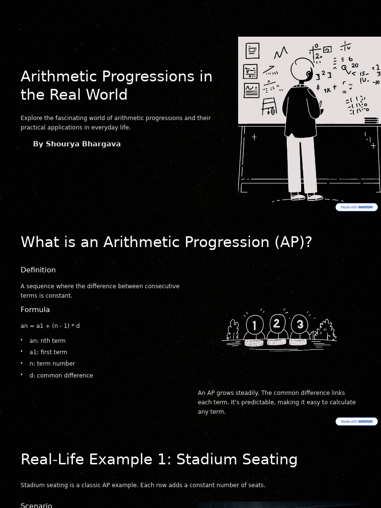 Arithmetic Progressions in The Real World | PDF | Arithmetic | Numbers