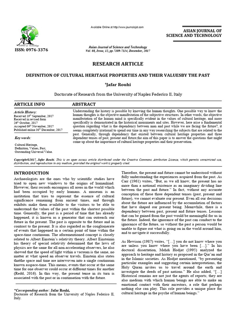 Definition of Cultural Heritage Properti | PDF | World Heritage Site ...