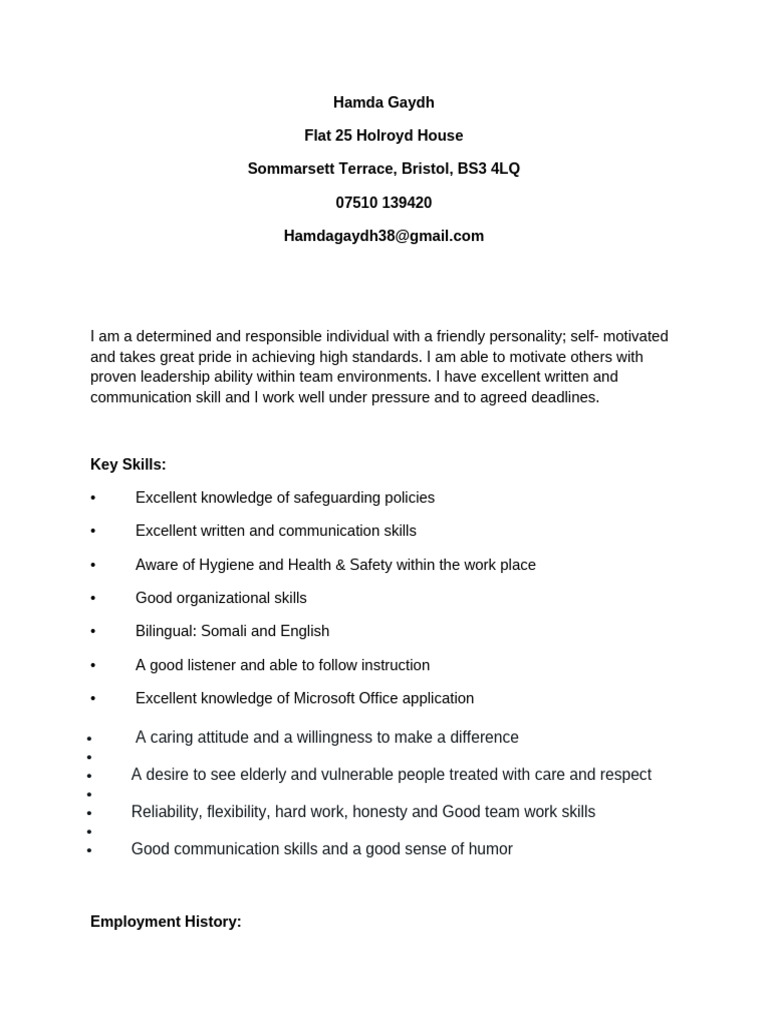 Hamda Gaydh CV | PDF