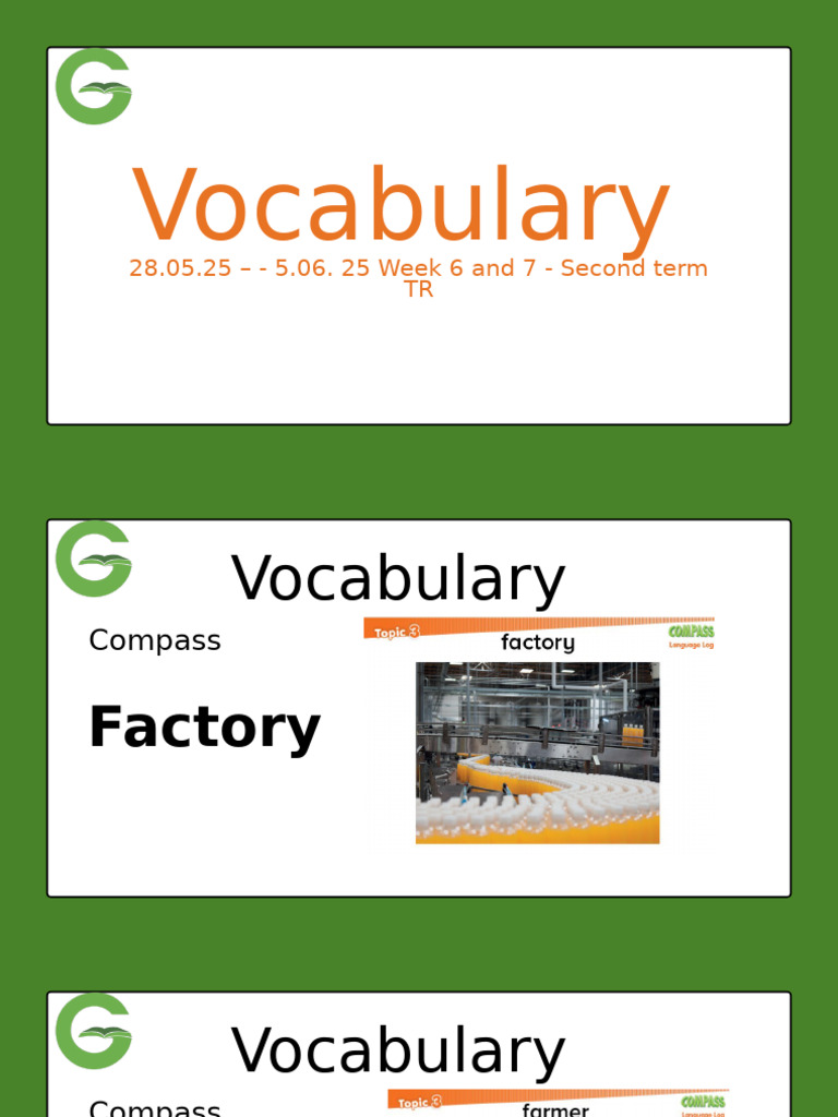 English Vocabulary W6 and W7 - TR - Second Term | PDF