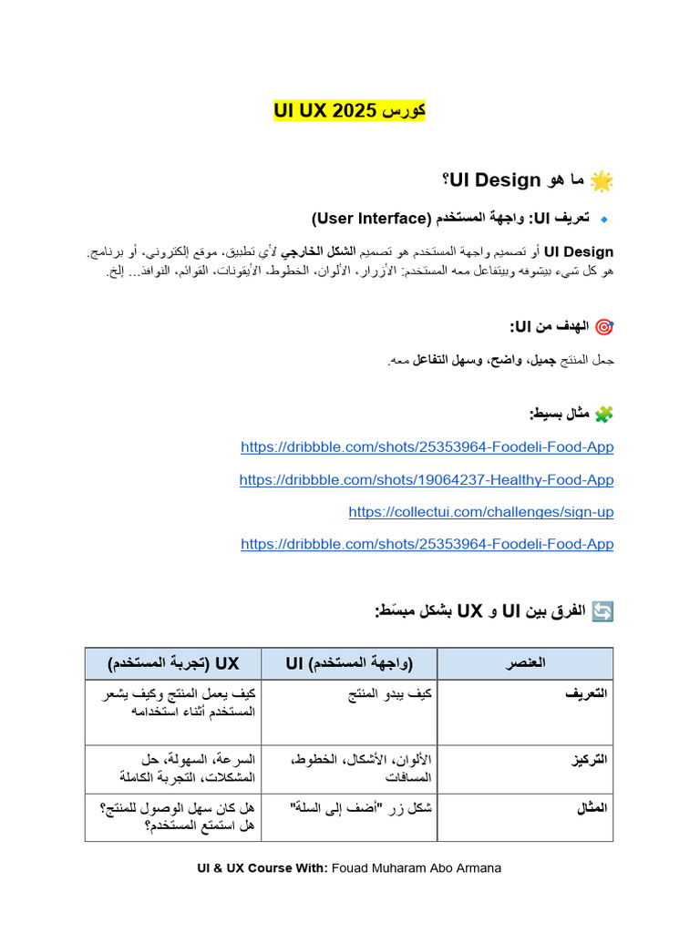 كورس UI UX 2025 - 2 | PDF