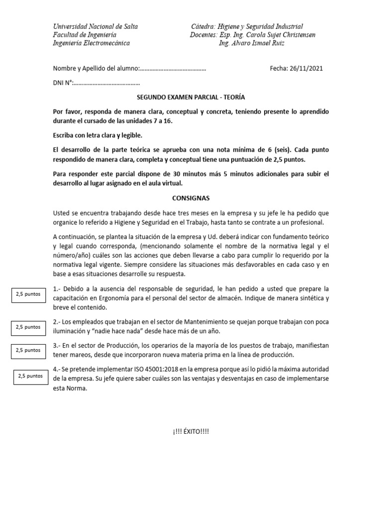 Segundo Parcial 26.11.2021 HySI Consignas | PDF
