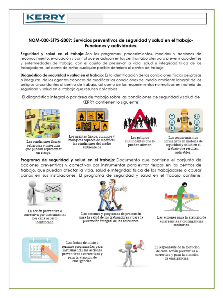 PLÁTICA SEGURIDAD- NOM 030-STPS-2009 | PDF | Valores | Asistencia ...