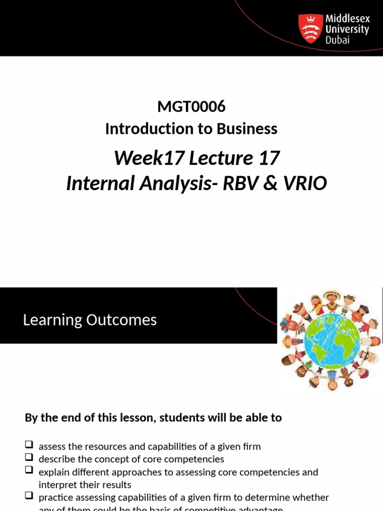 MGT0006 L17 Internal Analysis | PDF | Business Economics | Economies