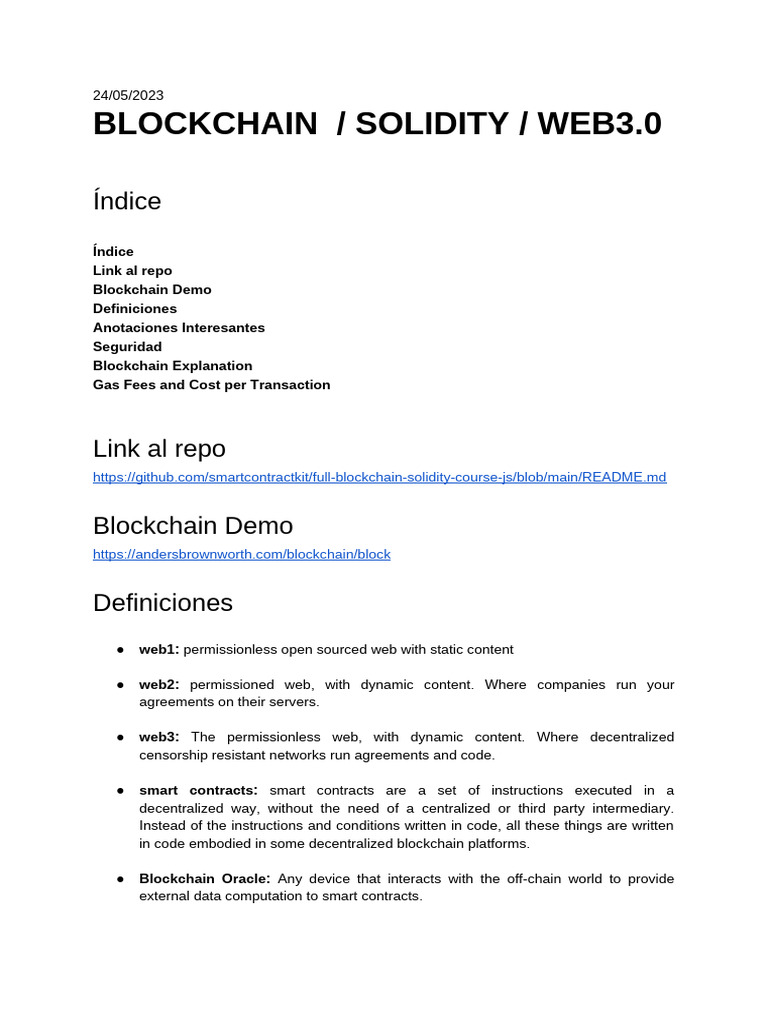 Blockchain - Solidity - Web3.0 | PDF | Computer Security | Security