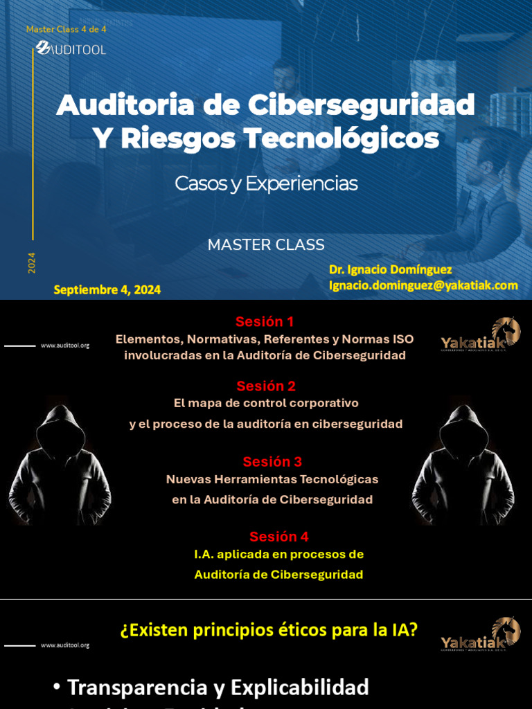 Presentacion-Master Class 4 Auditoria Ciberseguridad | PDF | Inteligencia artificial ...