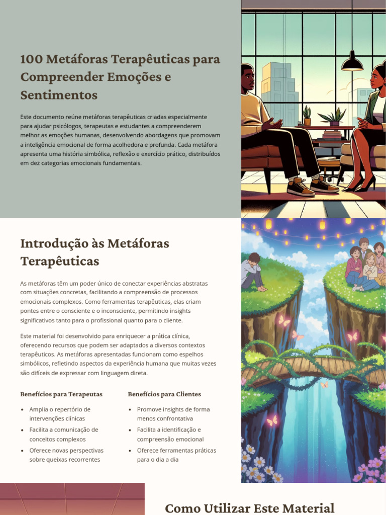 100 Metáforas para Compreender Emoções | PDF | Emoções | Pensamento