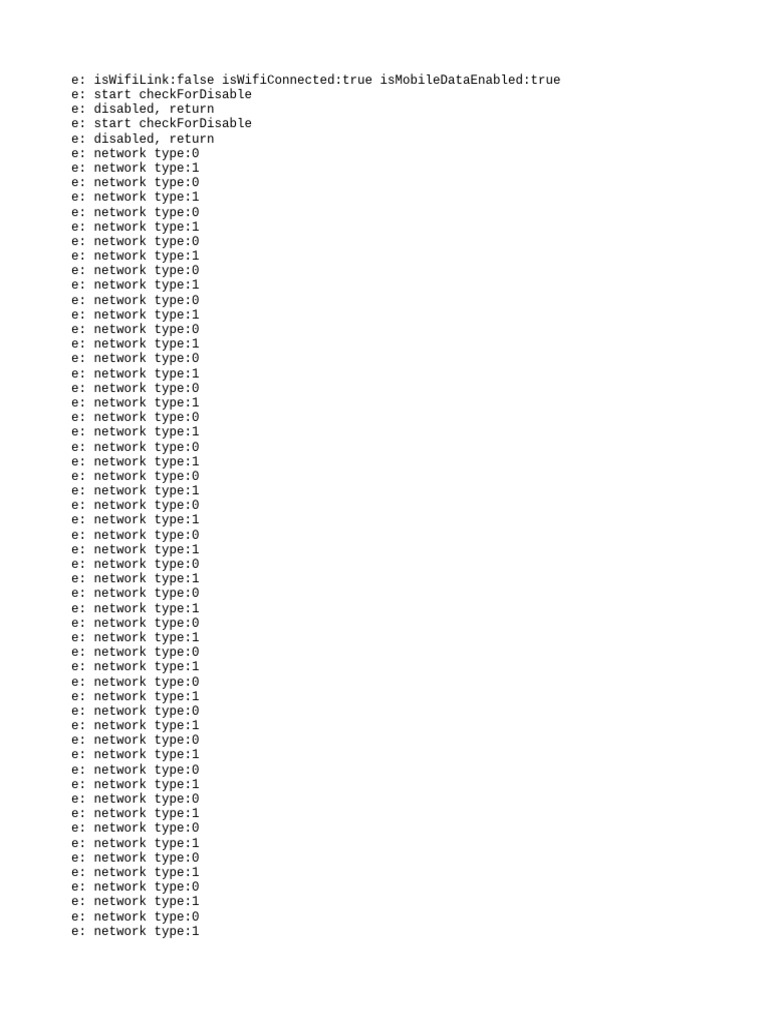 Network Connection Status Log | PDF