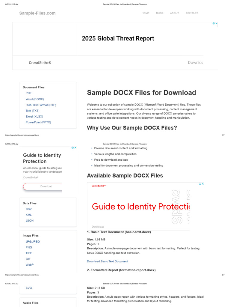 Sample DOCX Files for Download _ Sample-Files.com | PDF | Microsoft ...
