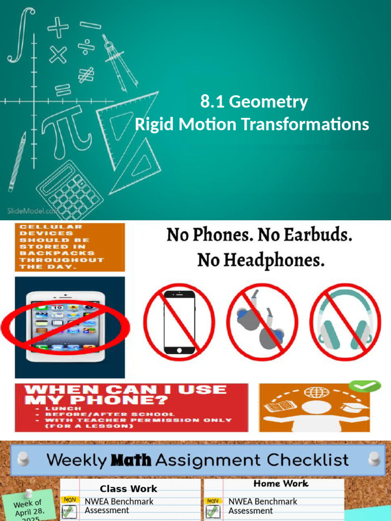 8.1 Rigid Motion Transformations | PDF | Shape | Cartesian Coordinate ...