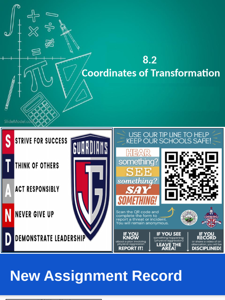 Coordinates of Transformations Guide | PDF | Cartesian Coordinate ...