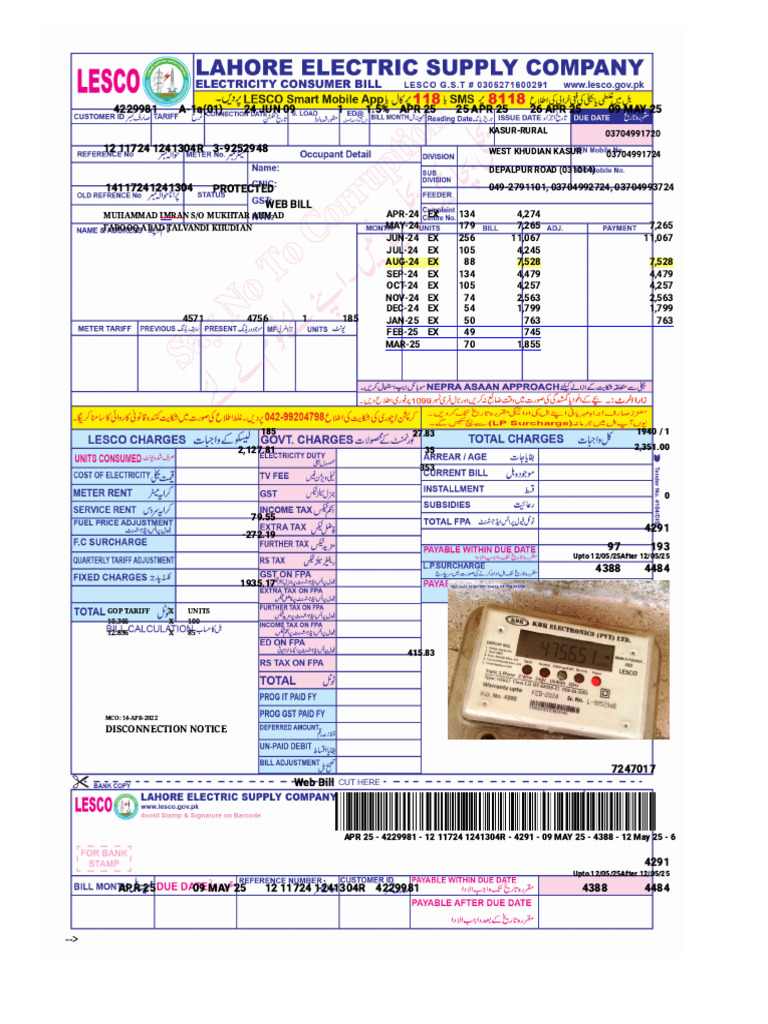 LESCO - Web Bill | PDF