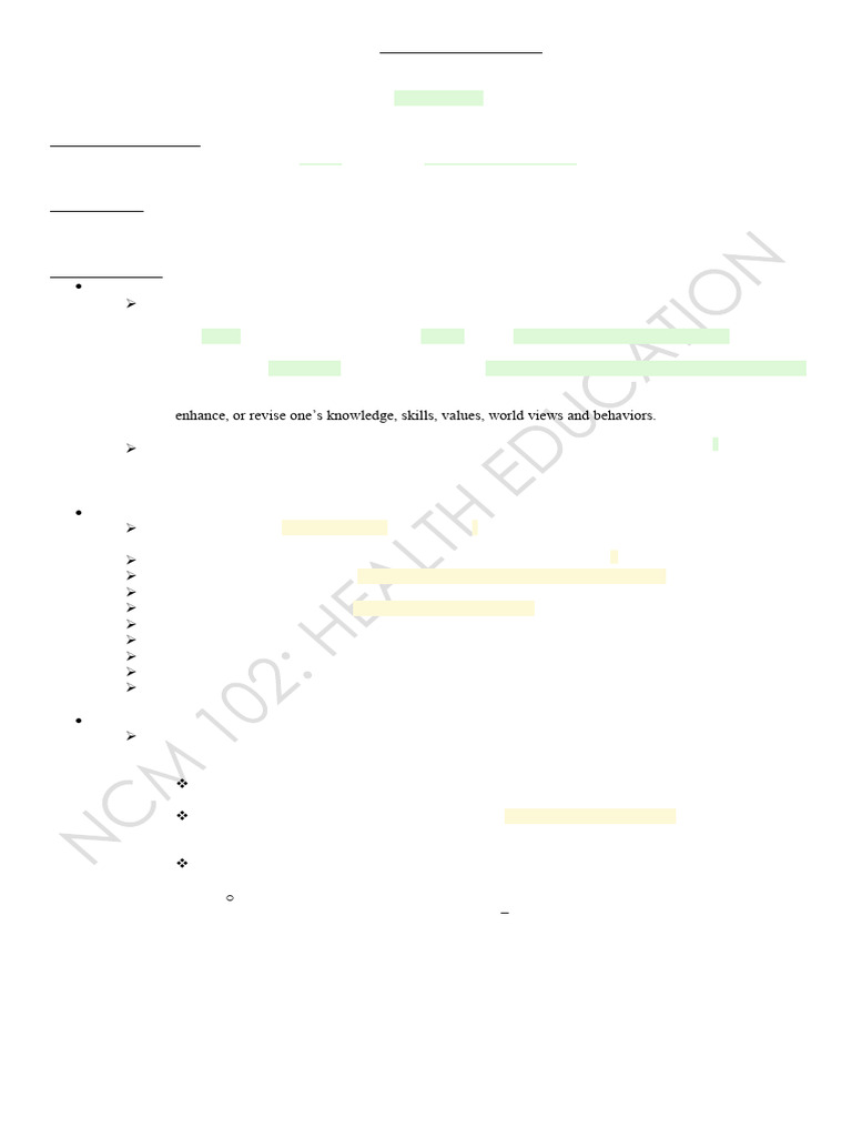 Cbihs Nursing Ncm102 Module 4 Pdf Behaviorism Learning