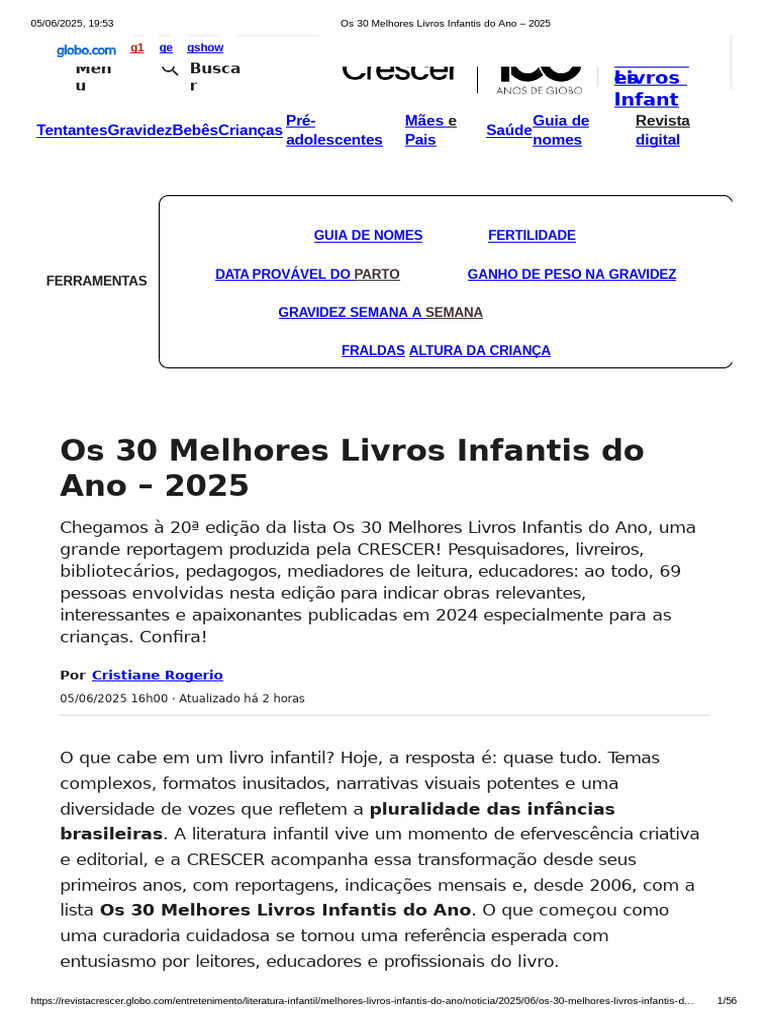 Os 30 Melhores Livros Infantis Do Ano - 2025 | PDF | Livros | Amor
