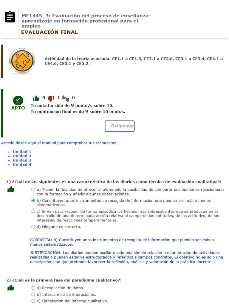 Tet Modulo 4 Evalucion Final | PDF | Evaluación | Escala Likert