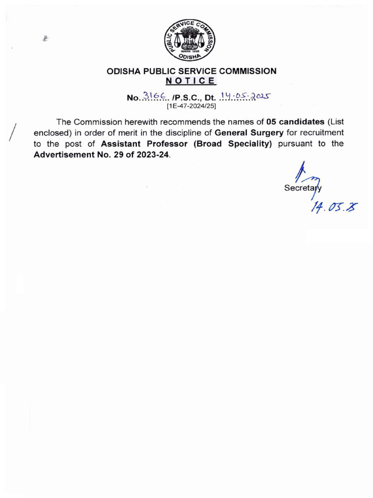 APBS Gen Surgery Result | PDF