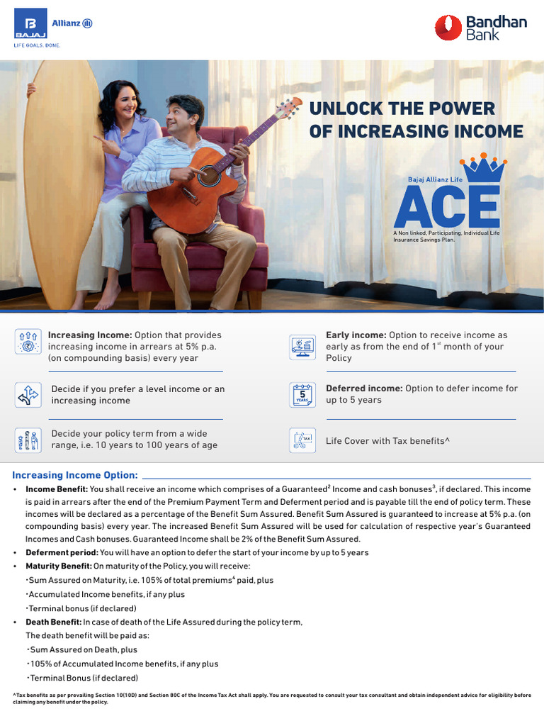 Ace One Pager English | PDF | Insurance | Income