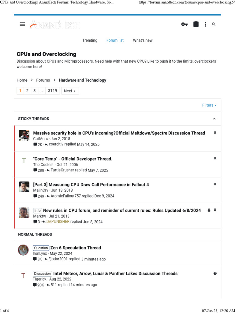 CPUs and Overclocking - AnandTech Forums - Technology, Hardware, Software, and Deals | PDF ...