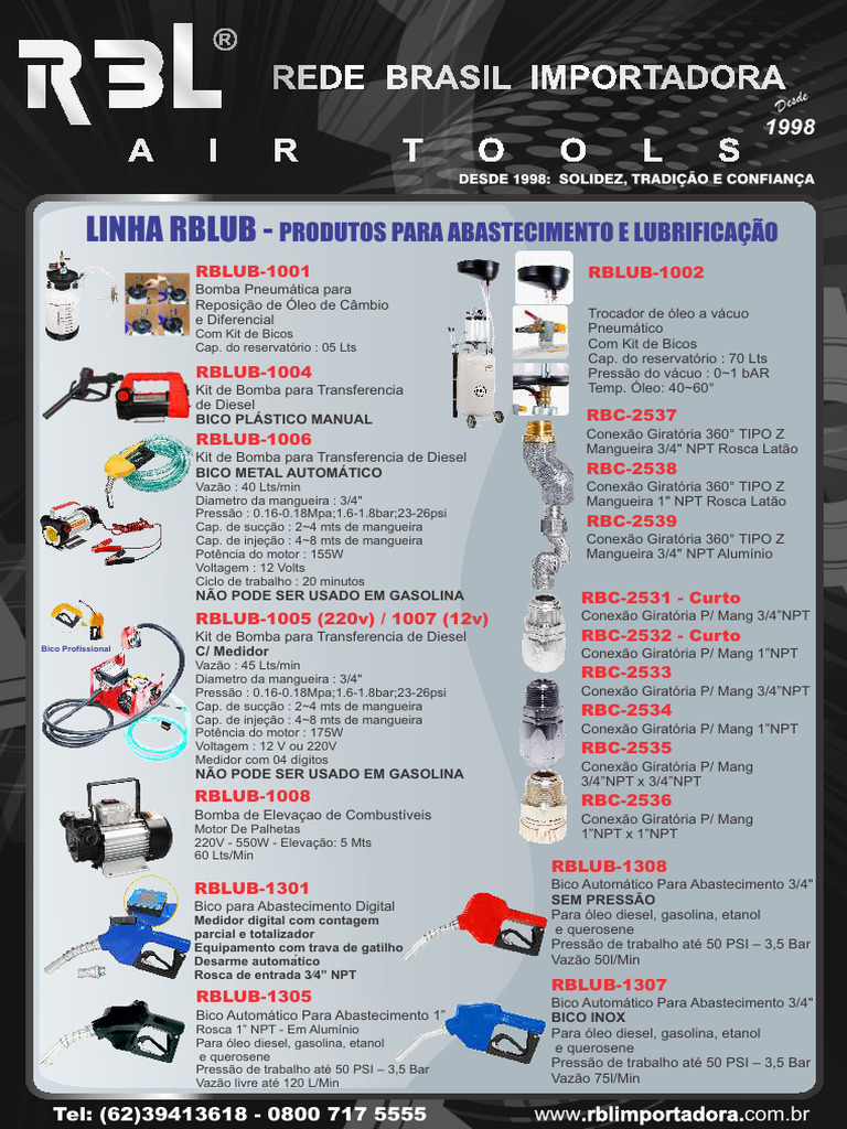 Linha Rblub RBL Importadora | PDF